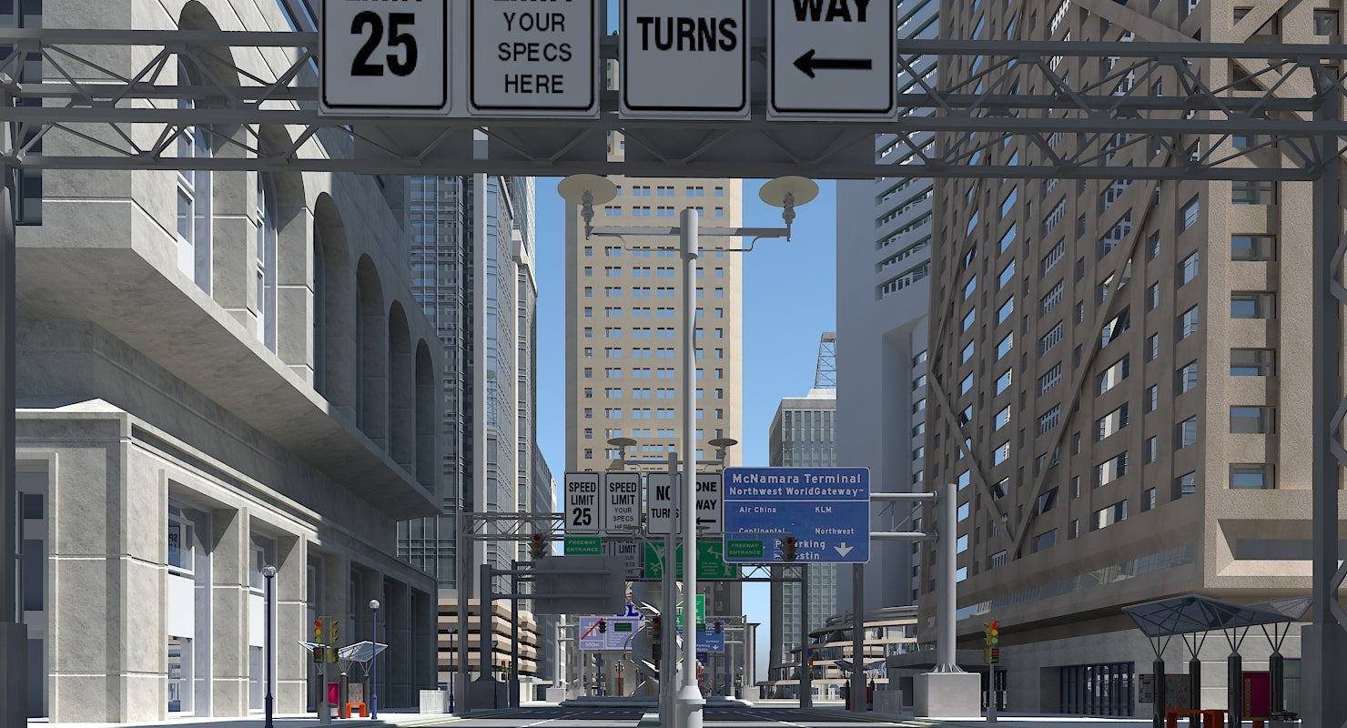 3D City Intersection 3 – WireCASE