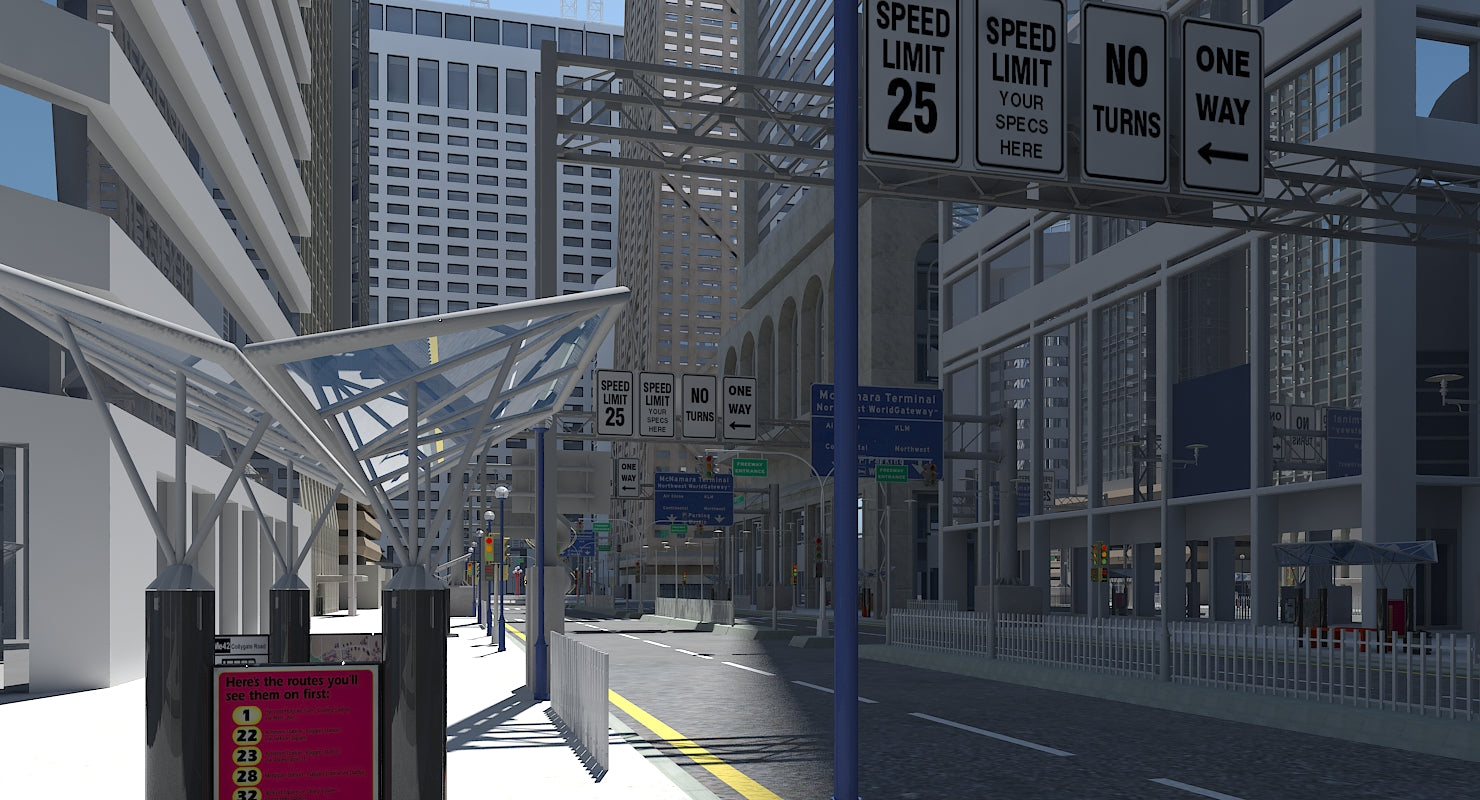 3D City Intersection 3 – WireCASE